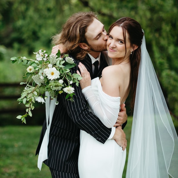 Soft Sheer Veil - Wedding Veil - Classic Veil - Elegant Veil - Simple ...