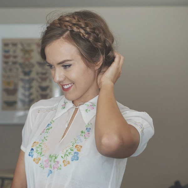 Deadstock 80s Blue and Teal Cotton Denim Snap Front Vest by Caridrey ...