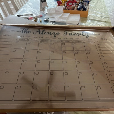 Custom Calendar for Family Command Center, Dry Erase Wall Calendar ...