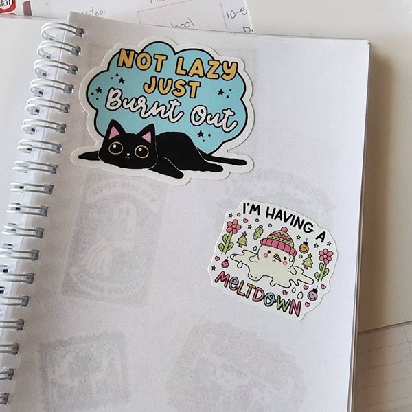 Waterproof Vinyl Stickers || Hydroflask, Laptop, Mental Health ...
