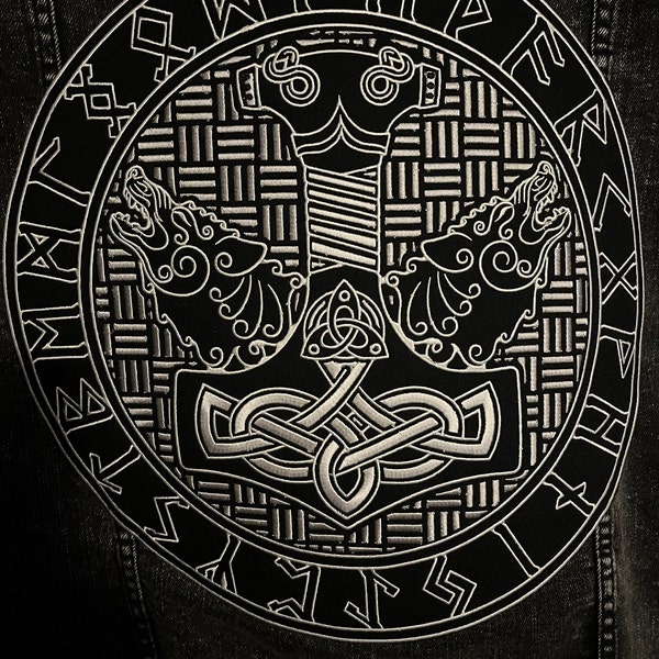 VIKING THOR Large Back Patch for Custom Biker Vest - Etsy