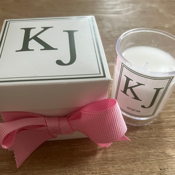 Custom Love Light Candle, Luxe Wedding Gift, Romantic Bridal Favor - Etsy