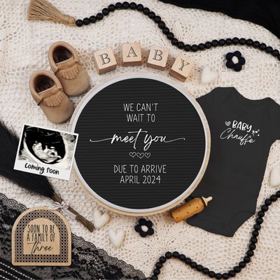 IVF Boy Pregnancy Announcement Digital, IUI It's a Boy Gender Reveal ...