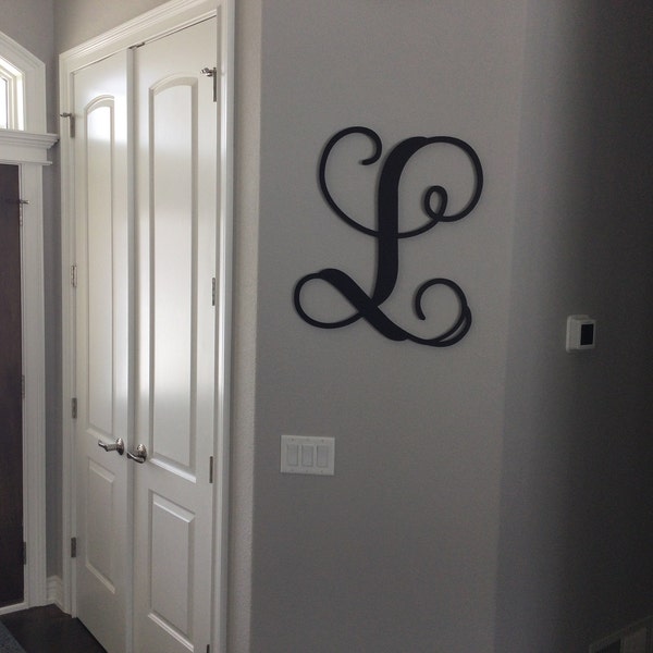 Vine Script Letters, Large Wooden Letter, Door Hanger, Nursery Room ...