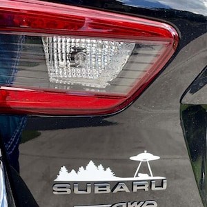 Over Badge Decal, Decal for Trunk Rear Subie, Vinyl Horse and Trees ...