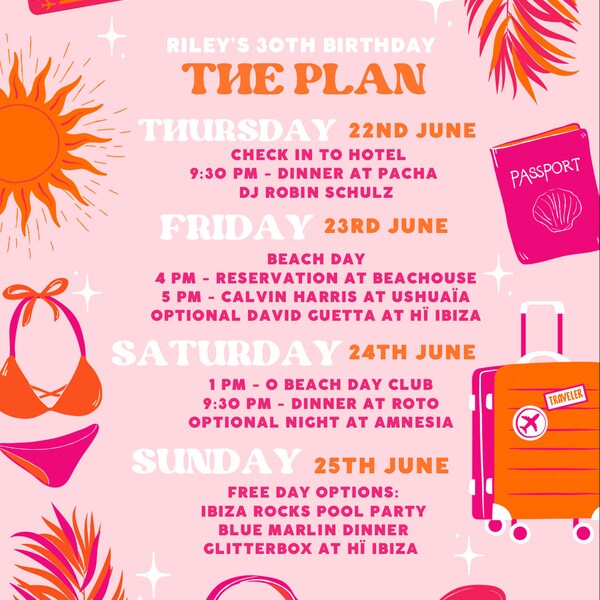 Woah, We’re Going to Ibiza | Hen Bachelorette Party Invitation ...