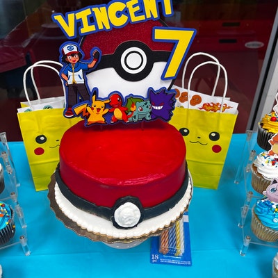 Custom Pokemon Birthday Cake Topper Layered & 3D Cake Topper Charmander ...