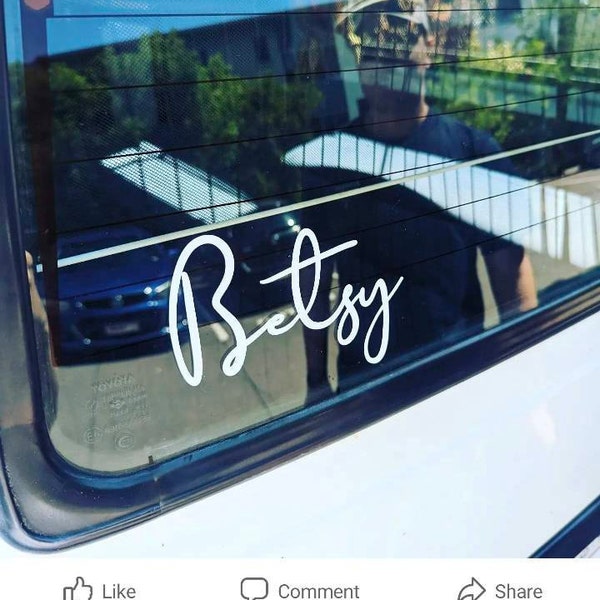 Car Name Decal, Custom Car Vinyl Decal, Custom Car Name Sticker, Custom ...