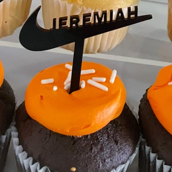 Set of 12 Sneaker Ball Cupcake Toppers and Cupcake Boxes - Etsy