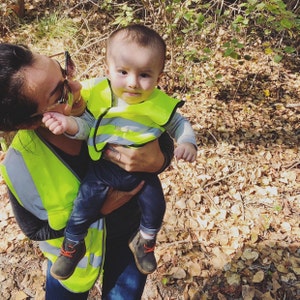 Orange or Yellow Vest Child Baby Reflective Hi Vis Safety - Etsy Canada