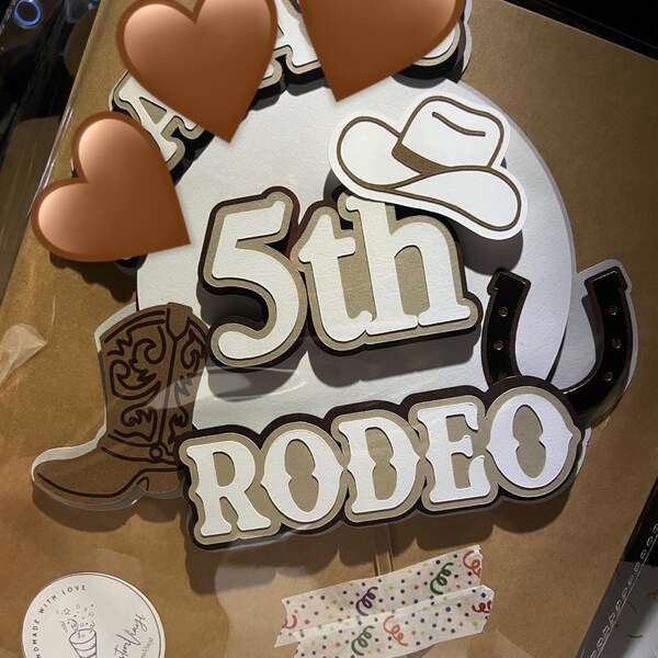 Rodeo Cake Topper | My First Rodeo Cake Topper| Birthday Cake Topper ...