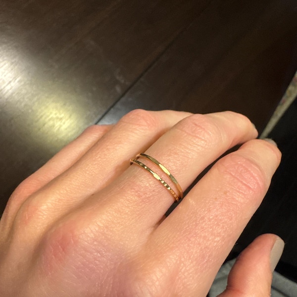 Gold Ring, Stackable Ring, Thin Ring, Sterling Silver Ring, Dainty Ring ...