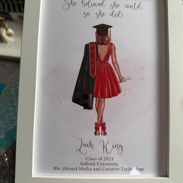 Personalised Graduation Print, Graduation Gift, University Graduation ...