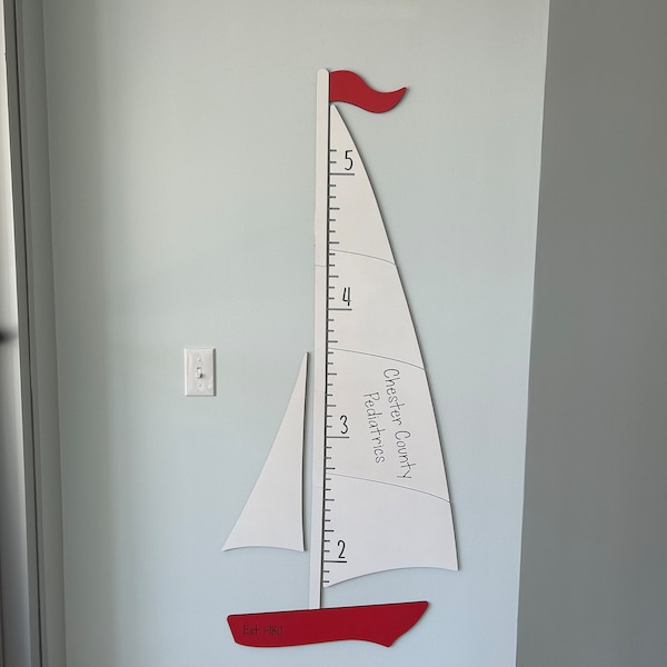 Anchor Height Chart Custom Growth Chart Nautical Nursery Under the Sea ...