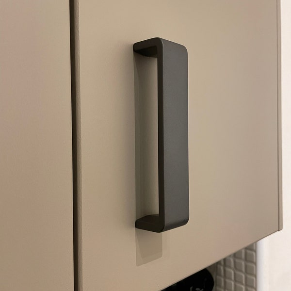 Dark Grey Titanium Kitchen Cabinet D Handles 128mm 160mm 192mm 288mm ...