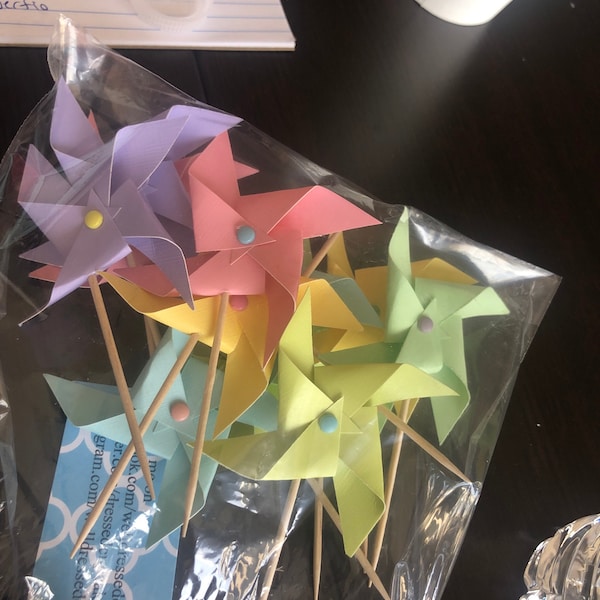 Pastel Cupcake Pinwheels, Cupcake and Cake Decor - Etsy