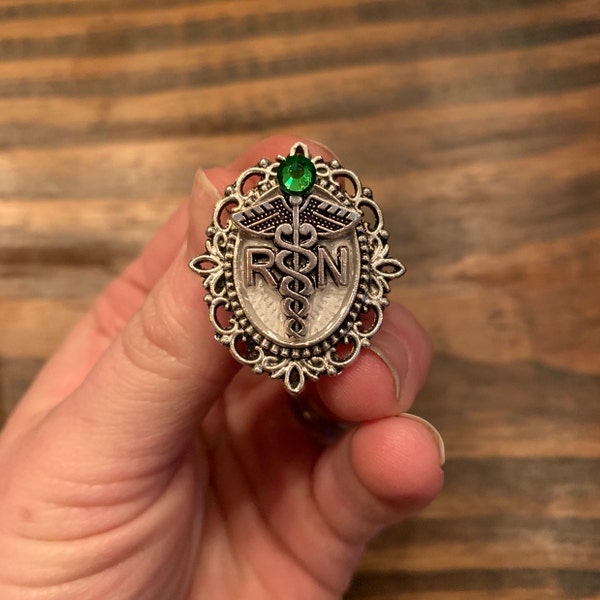 BSN Silver and White Nursing Pins Simple Pinning Ceremony Pin Vintage ...