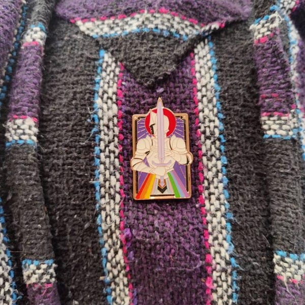 Pride Enamel Pin LGBT LGBTQ Queer Progress Rainbow Flag Shield Sword - Etsy