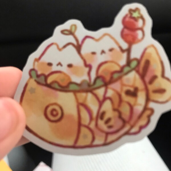 Cute Animal Foodies Stickers/ Matte/ Holographic/ Die Cut Stickers ...