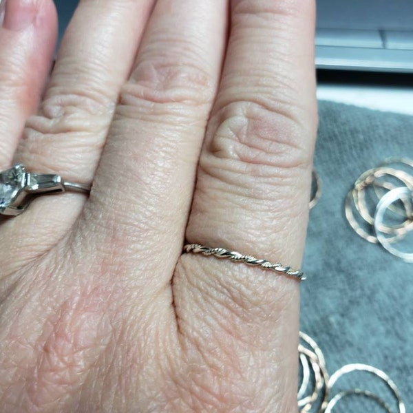 Silver Double Twist Ring - Etsy
