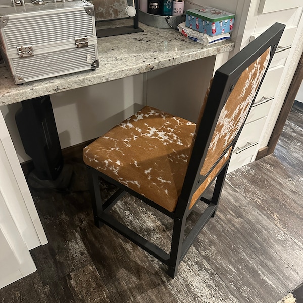 Genuine Cowhide Dining Chair, Kitchen Chairs, Accent Chair Set, Dining ...