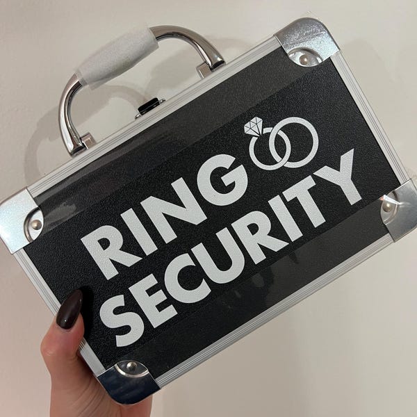 RING SECURITY Briefcase With Ring Holder Inside - Ring Bearer Case ...