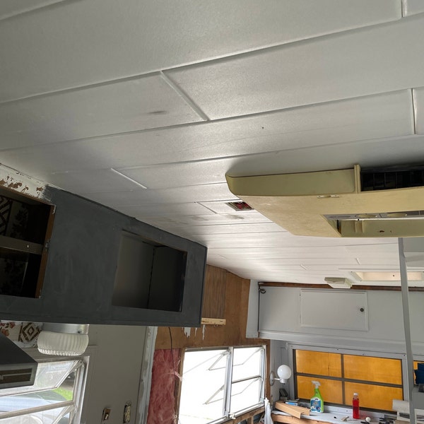 Styrofoam Ceiling Tiles Popcorn Ceiling Cover. Easy DIY Installation ...