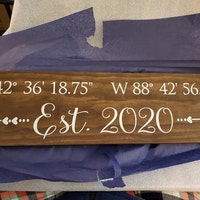 Personalized Wedding Gift | GPS Sign | Custom Coordinates Sign | Mother ...
