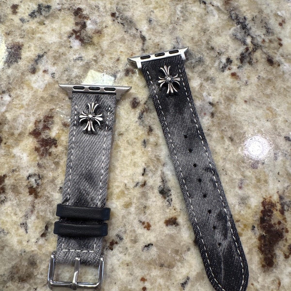 Gothic Cross Apple Watch Band: Punk Silver Chain Strap - Etsy