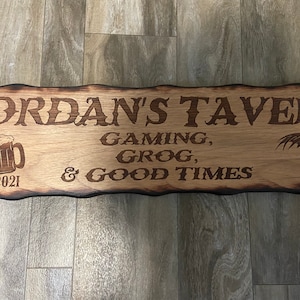 Personalized Western Wood Bar Sign Custom Rustic Outdoor | Etsy