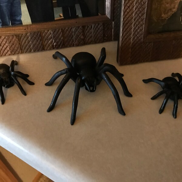 Cast Iron Metal Tarantula Spider Insect Home Garden Halloween Wall Bug ...