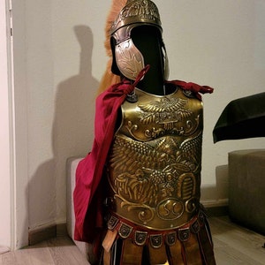 Medieval Brass Armor Roman Cuirass Reenactment Breastplate 18ga Brass ...