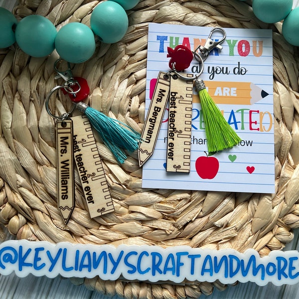 Teacher Gift-teacher Keychain-teacher Appreciation-personalized ...