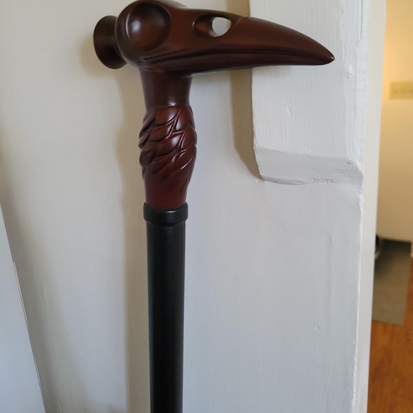 Crow Walking Cane, Raven Cane Walking Stick, Wooden Cane Handcarved ...