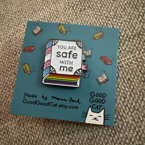 You Are Safe With Me Enamel Pin Pride Etsy