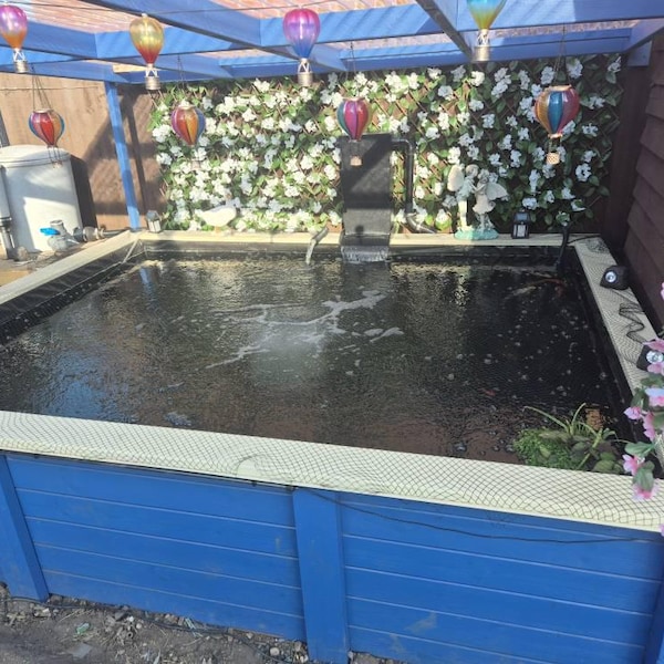 Heavy Duty Timber Garden Pond Kit: 44mm Tanalised Wood, 1000mm Deep ...
