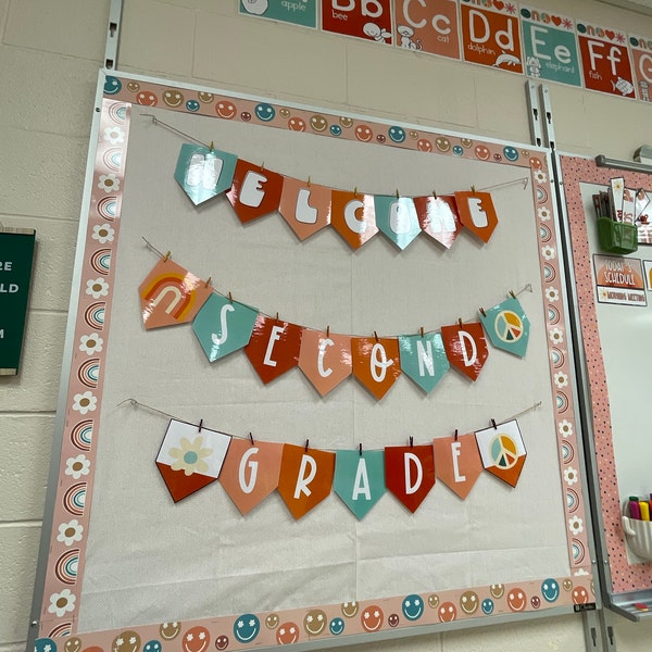 Calm Colors Bulletin Board Letters - Pastel Printable Classroom Letters ...