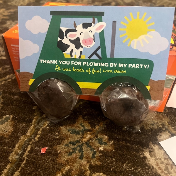 Tractor Donut Party Favor, Farm Party, Farm Birthday Party, Farm Favor ...