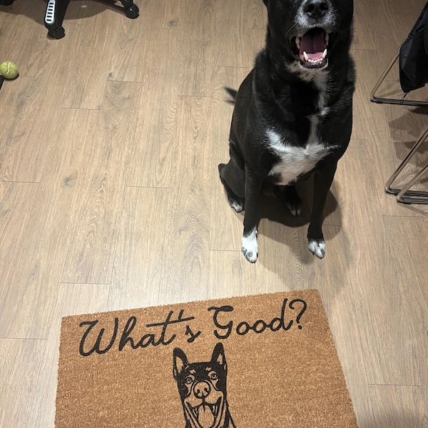 Doodle, Golden Doodle Mat, Dog Welcome Mat, Golden Retriever Poodle ...