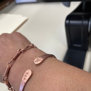 Thick Copper Bangle With Letter Number Symbol Engraving Bracelet ...