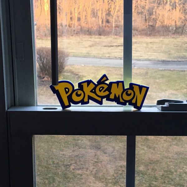 Pokemon Video Game Logo Sign (man Cave, Game Room, Shelf, Wall, Decor ...