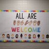 All Are Welcome Bulletin Board Boho Classroom Decor American Sign ...