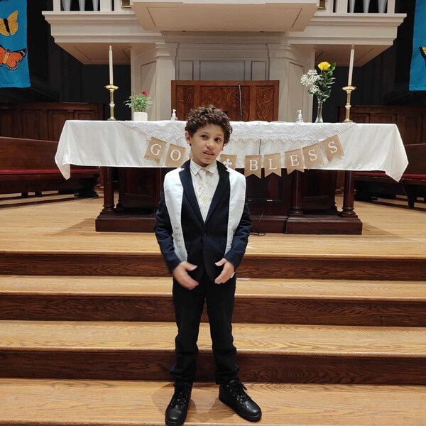 Custom Baptism Bundle - Bib, Stole, Towel and Shoes - Dedication, New ...