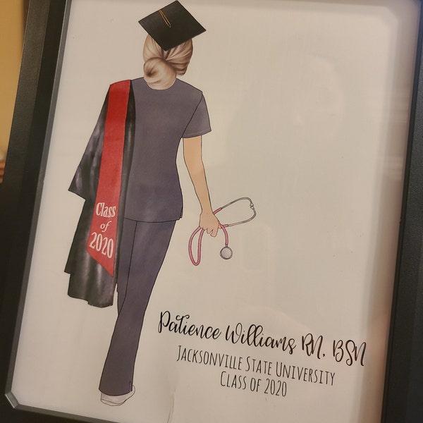 Personalized Nurse Graduation Print, Nurse Print, Nursing School ...