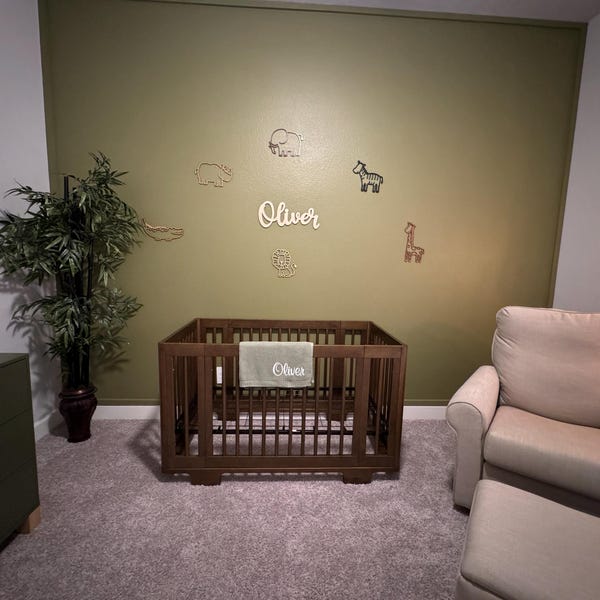 Growth Chart Board, Giraffe Growth Chart Engraved Wood Ruler, Boys Room ...