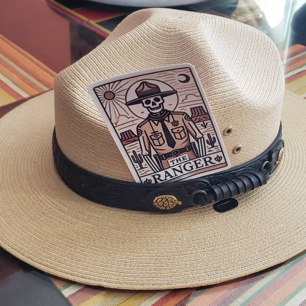 The Park Ranger Tarot Card Inspired Skeleton Sticker, Park Ranger, NPS ...