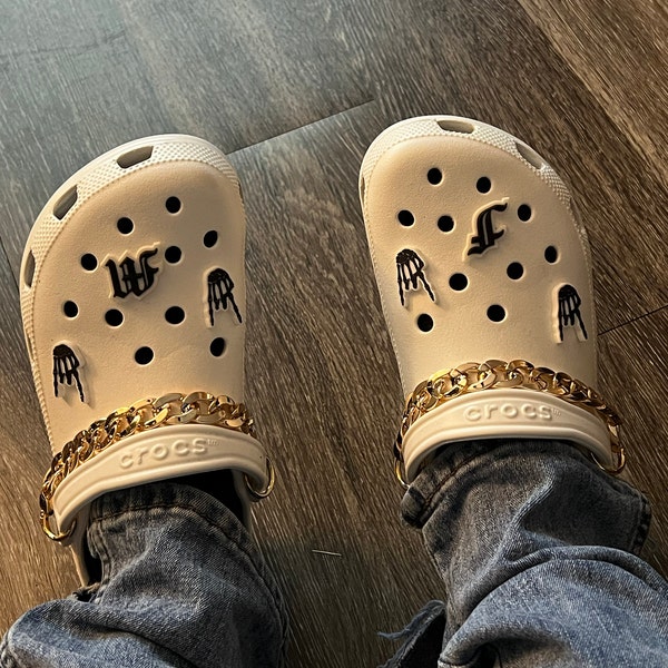 2pcs Chain Chunky Charms/inspired Metal Plastic Chain / Crocs ...