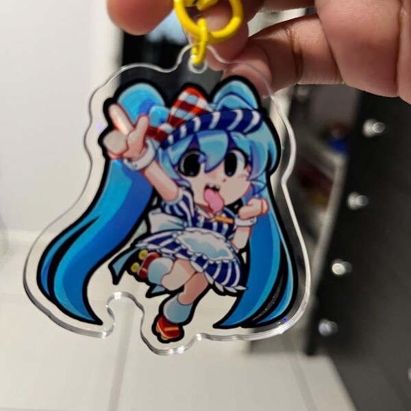 Vocaloid Mesmerizer Miku & Teto 2.5" Holo Acrylic Keychains - Etsy