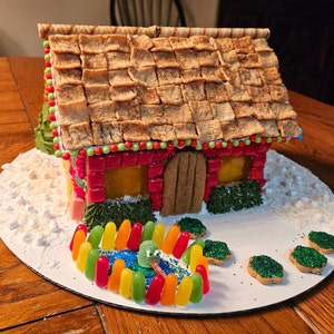 Two-story Gingerbread House Template - Etsy