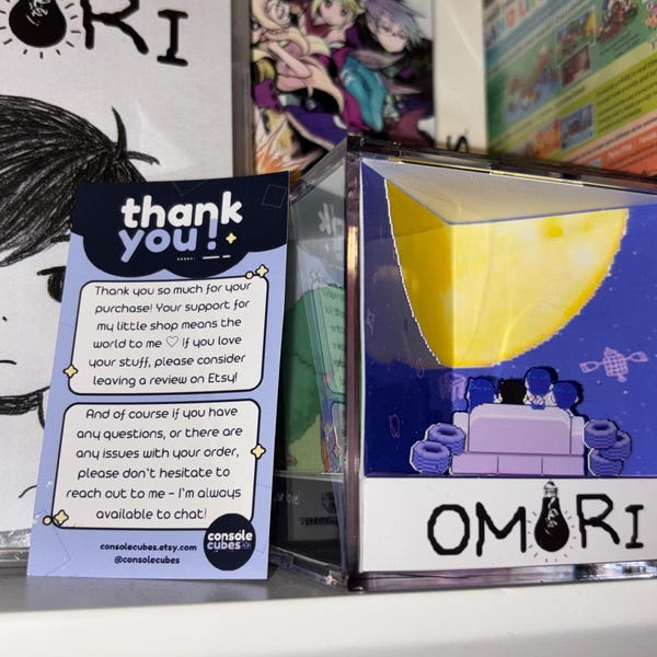 Omori Memories 4-sided 3D Diorama Cube – Shadow Box, Gamer Gift, Omori ...